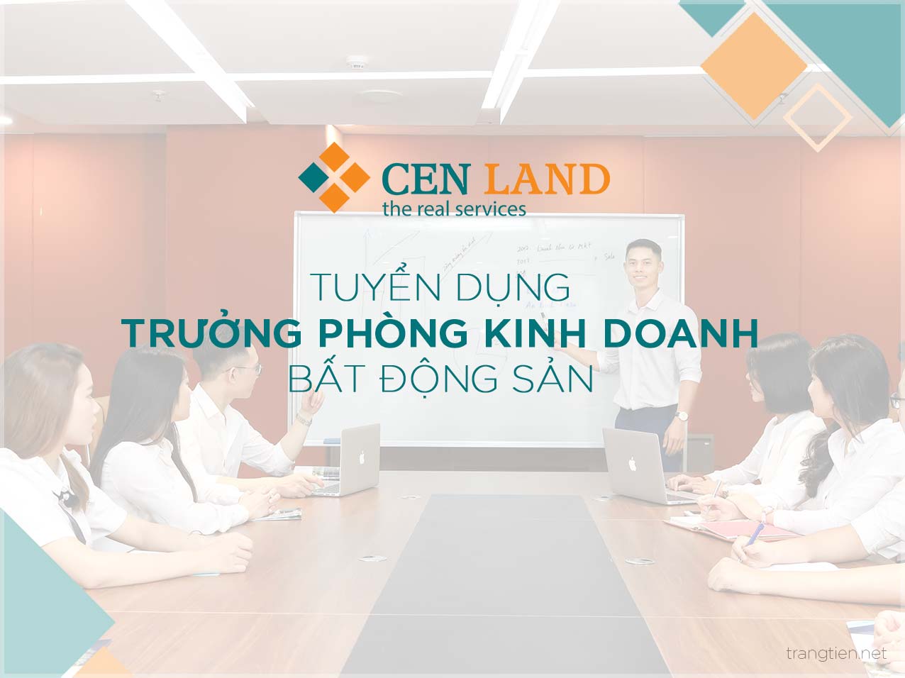 CenLand tuyển dụng trưởng phòng kinh doanh Bất động sản - Tràng Tiền Blog